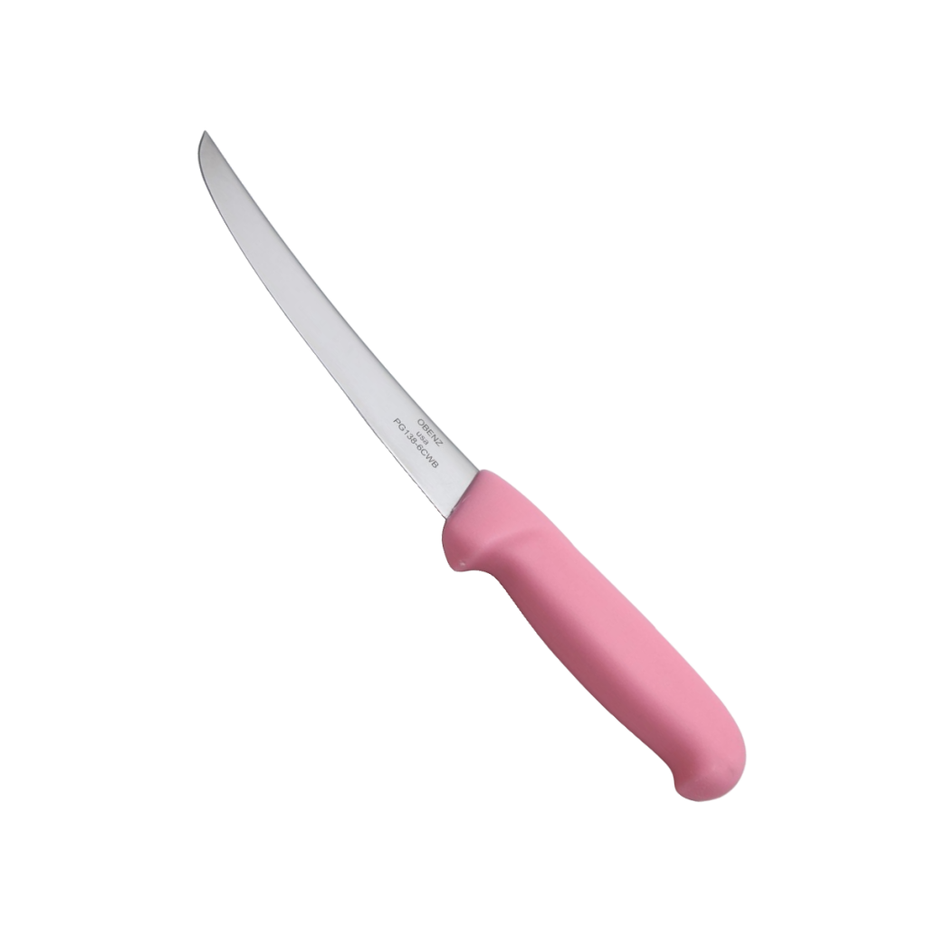 Obenz USA 6" Wide Pink Boning Knife | PG138-6CWB | Butchers Paradise