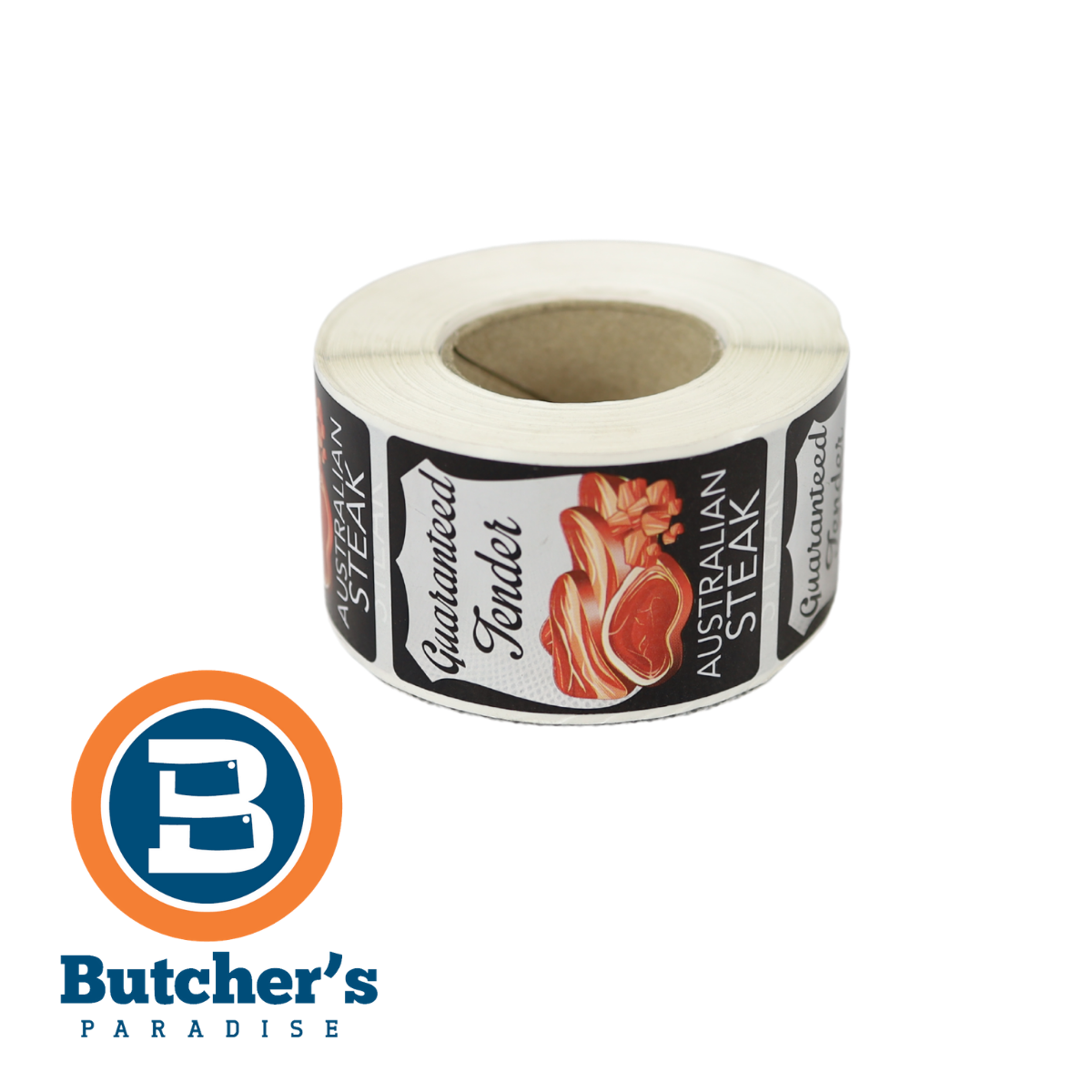 Butcher Sticker Roll 60x40mm Australian Steak Silver Black 500pcs ...