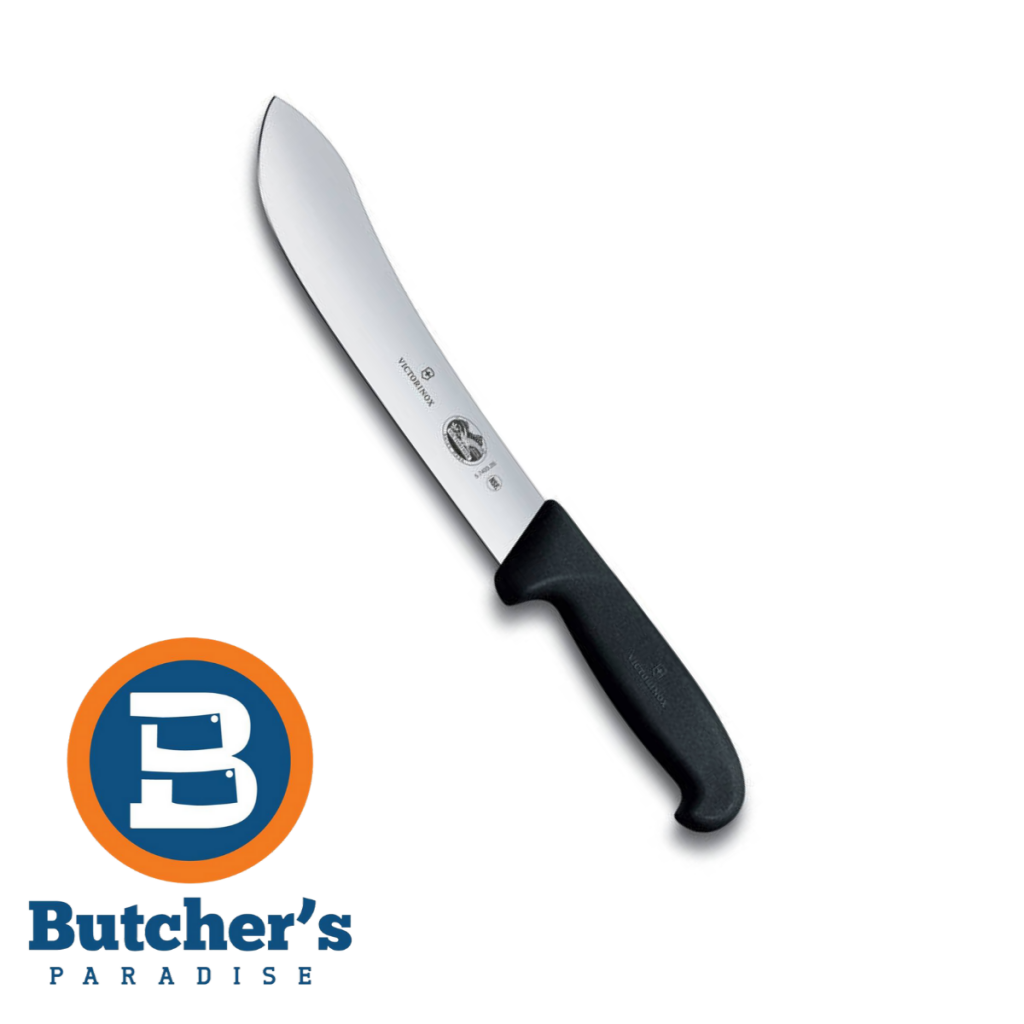 Butcher's Victorinox 8"/20cm Fibrox Black Bullnose Round Tip Steak ...