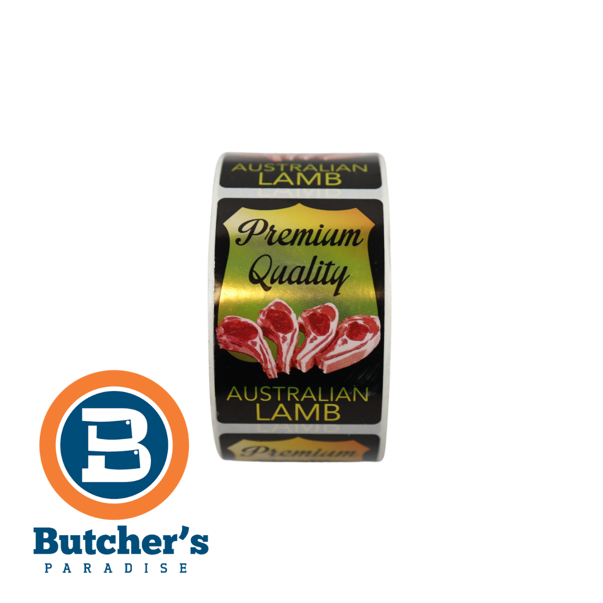 Butcher Sticker Roll 60x40mm Premium Quality Australian Lamb Gold Black ...
