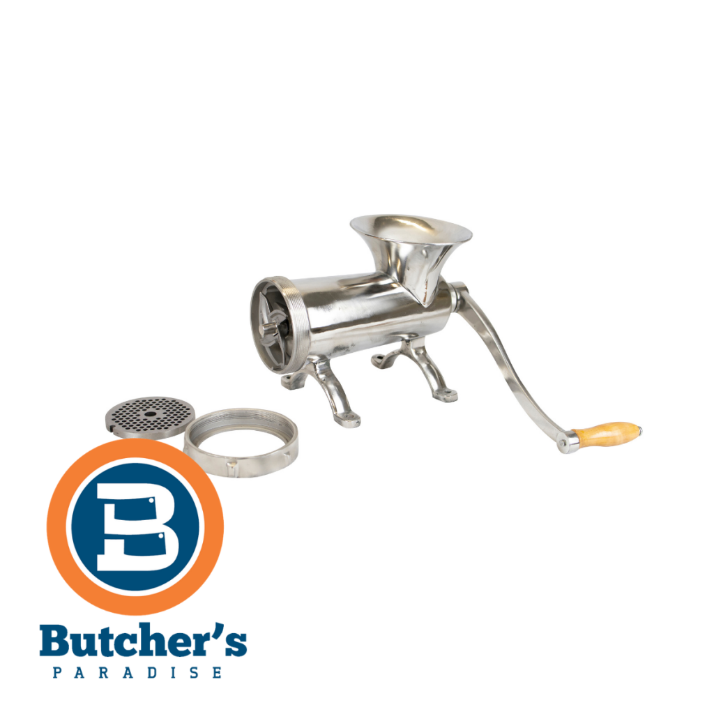 Butchers Manual Kitchen Meat Grinder Mincer Stuffer #32 Held Sausage ...
