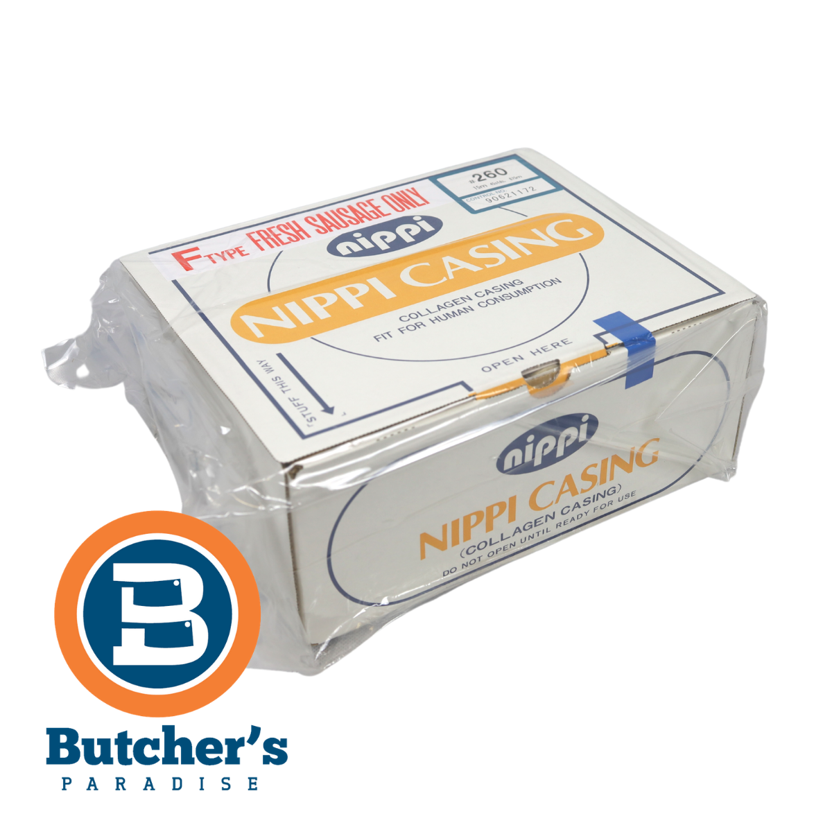 Butcher's Nippi F260 Fresh Collagen Casing for Sausage Making 675M Made ...