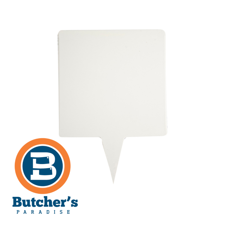 Butchers Plastic Ticket Meat Food Display Sign Small Stabber in White ...