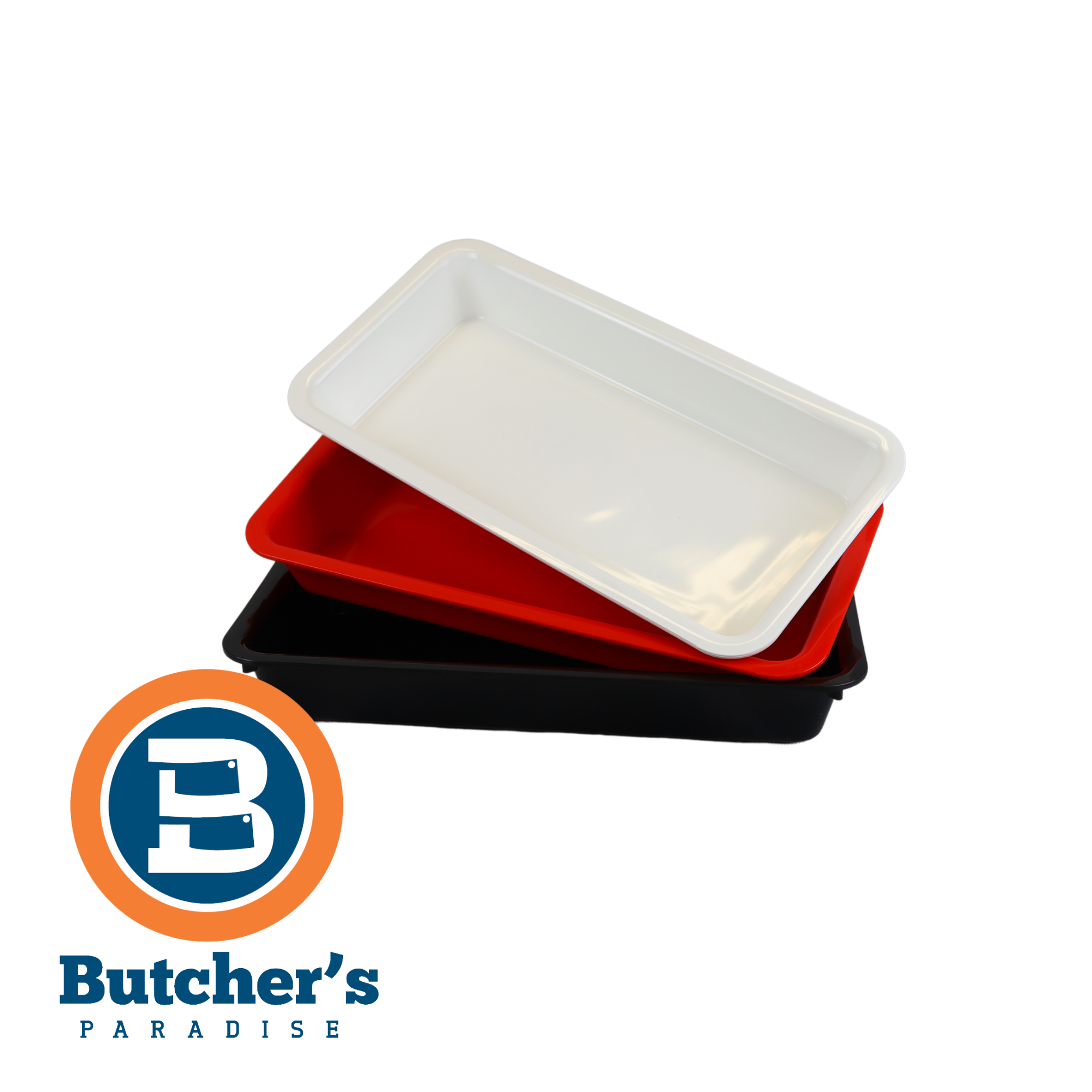 Butcher Display Plastic Trays - DT166-2 - Black - Red - White ...