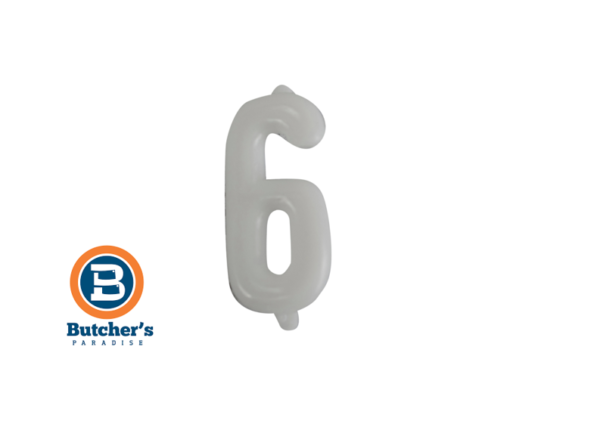 Butcher Display Push in Pricing Ticket Number Sign in White (20 in a ...